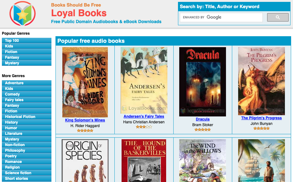 Top 10 Websites to Download Free Audiobooks – ListenBook: audiobook player